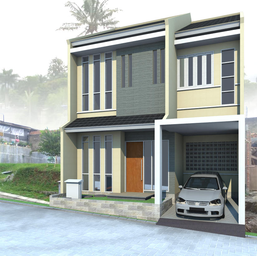 Album Disain Rumah Tinggal 180 m2 dari 2D Autocad Gambar kerja, DED ...